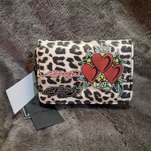 Ed Hardy | Bags | Ed Hardy Womens Crossbody Vegan Leather Cheetah ...